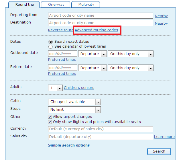 advanced routing codes highlight - Points to be Made